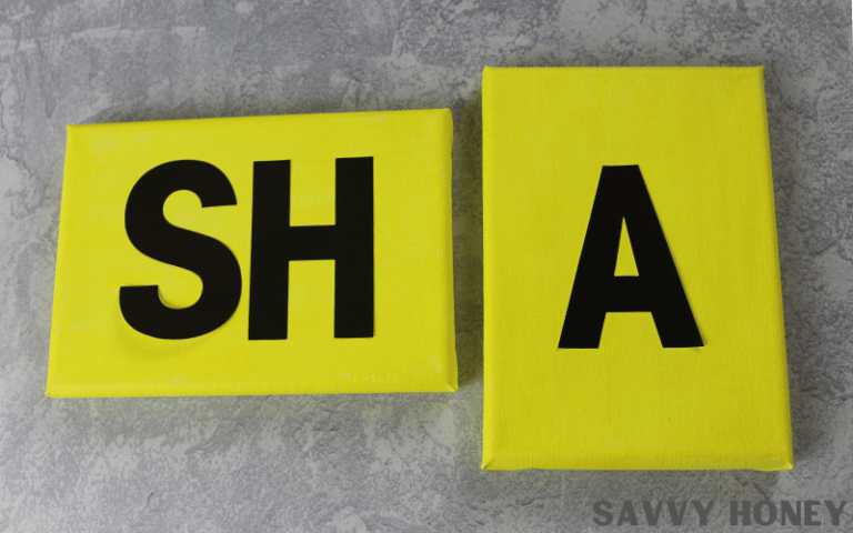 Easy DIY Canvas Art Initials Painting (For Kids & Adults!)