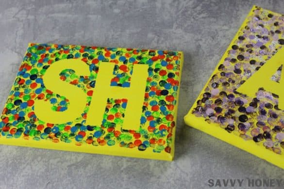 Easy DIY Canvas Art Initials Painting (For Kids & Adults!)