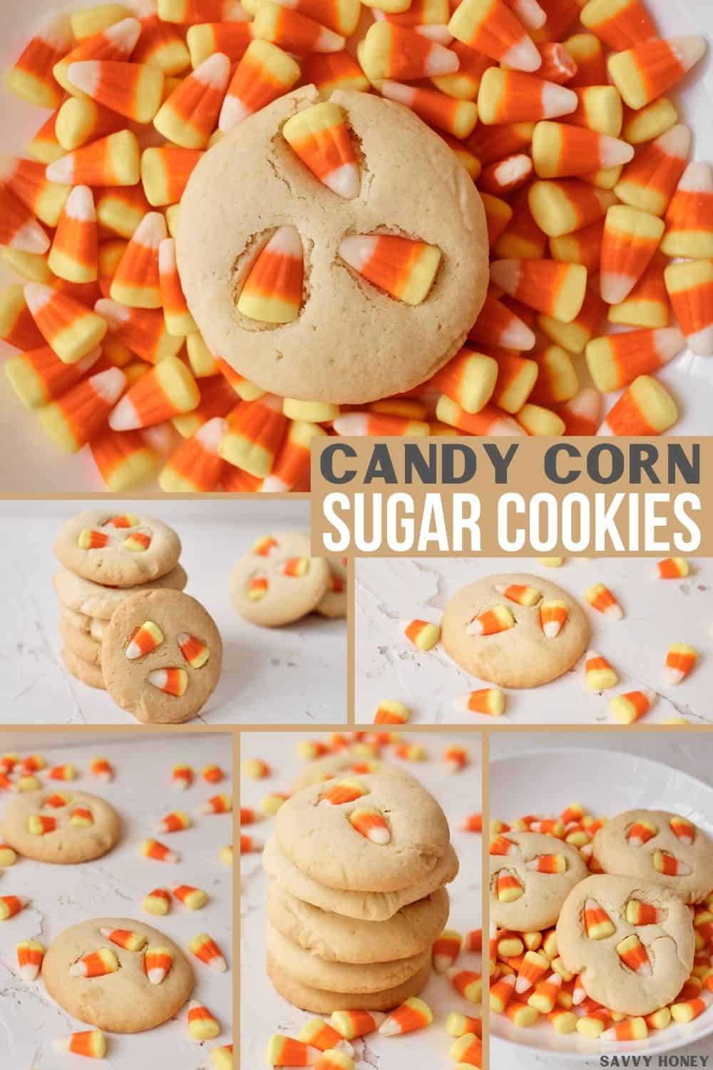 Easy Candy Corn Sugar Cookies For Halloween Dessert