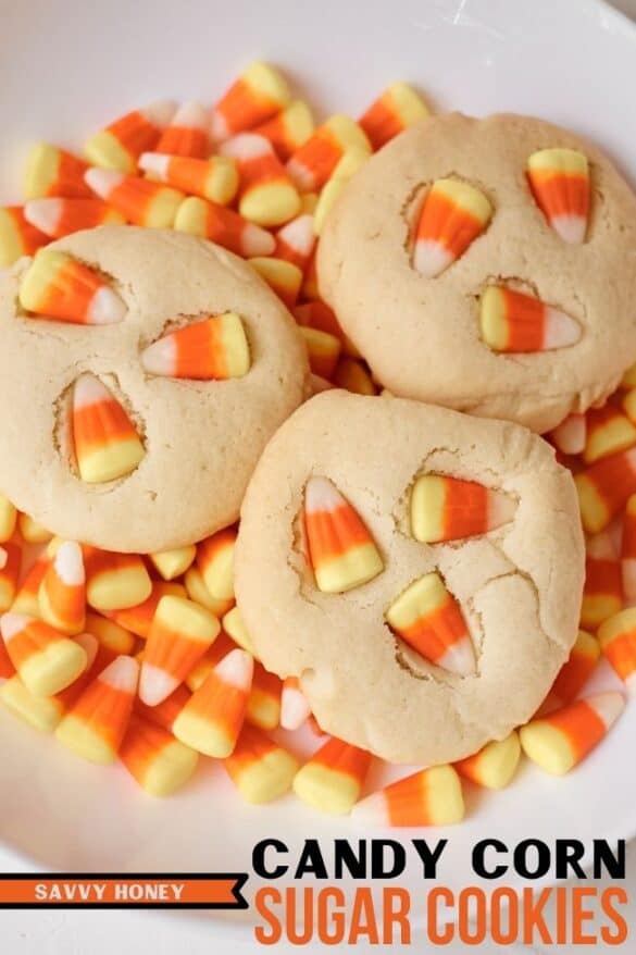 Easy Candy Corn Sugar Cookies For Halloween Dessert