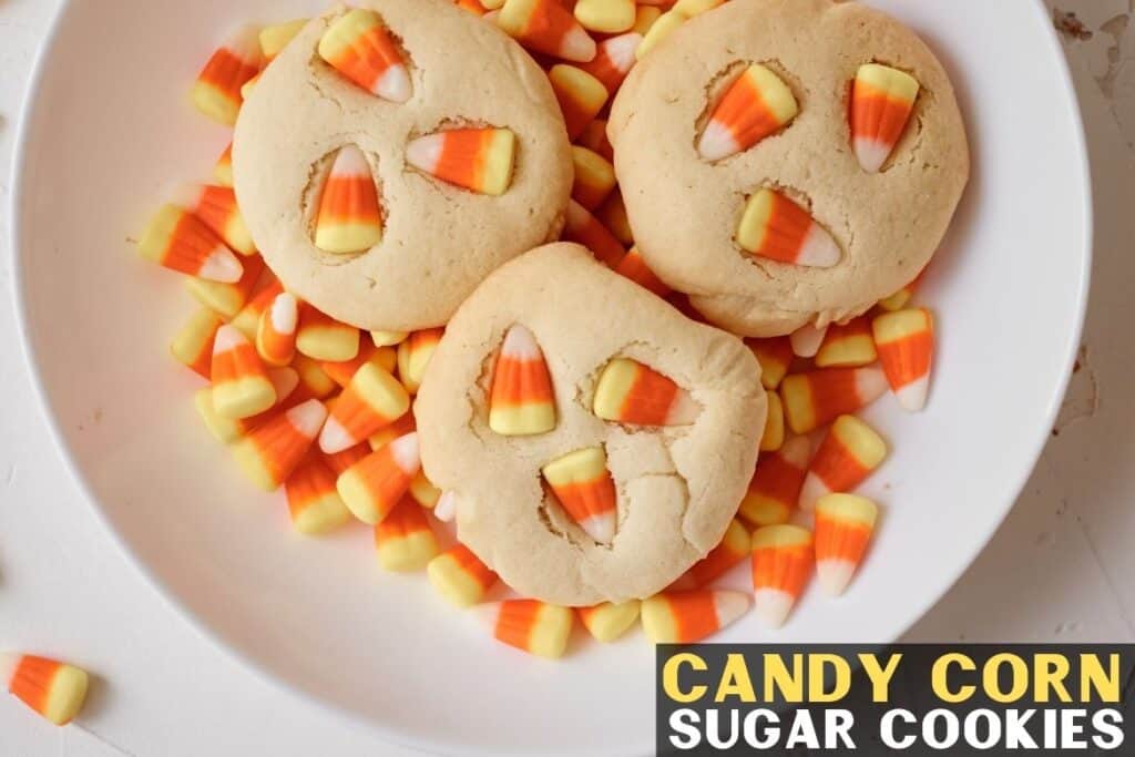 Easy Candy Corn Sugar Cookies For Halloween Dessert