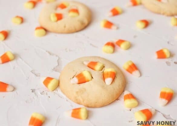 Easy Candy Corn Sugar Cookies For Halloween Dessert